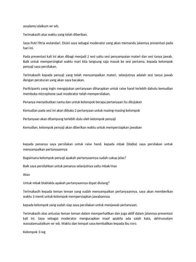 Teks Moderator | PDF