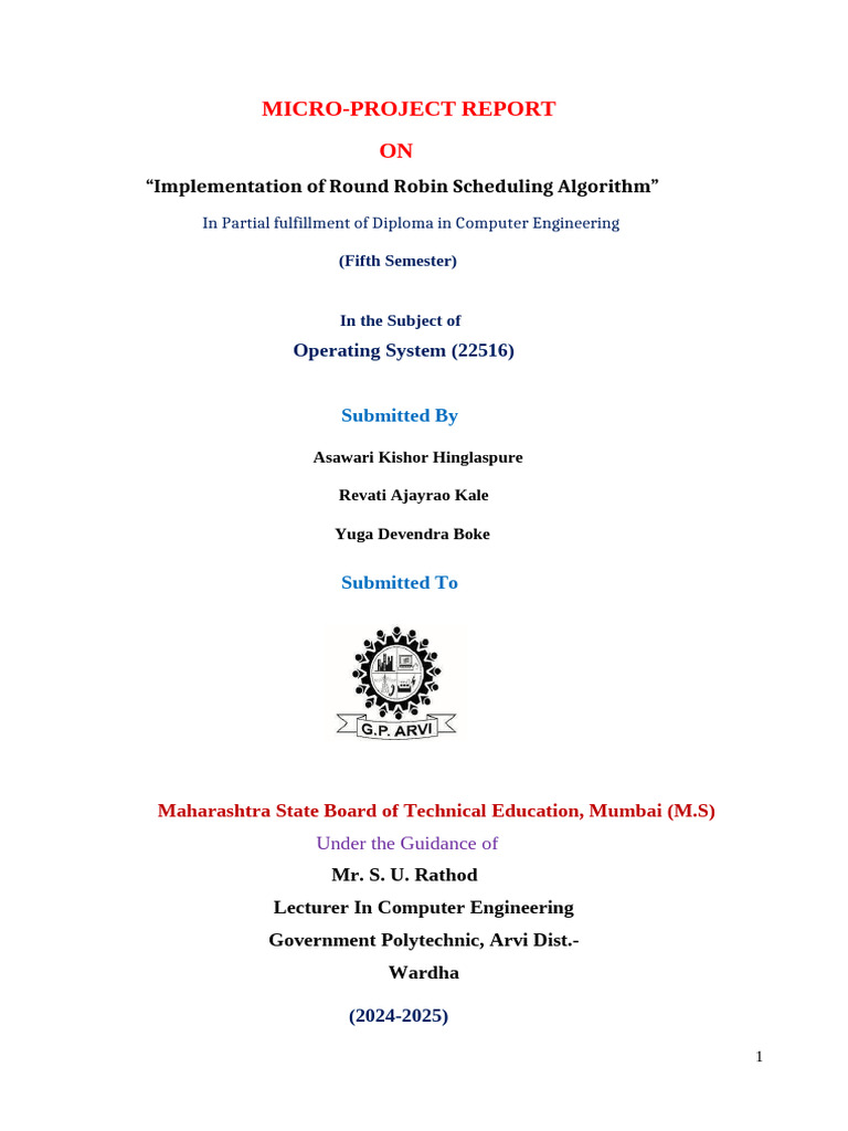OSY Microproject | PDF