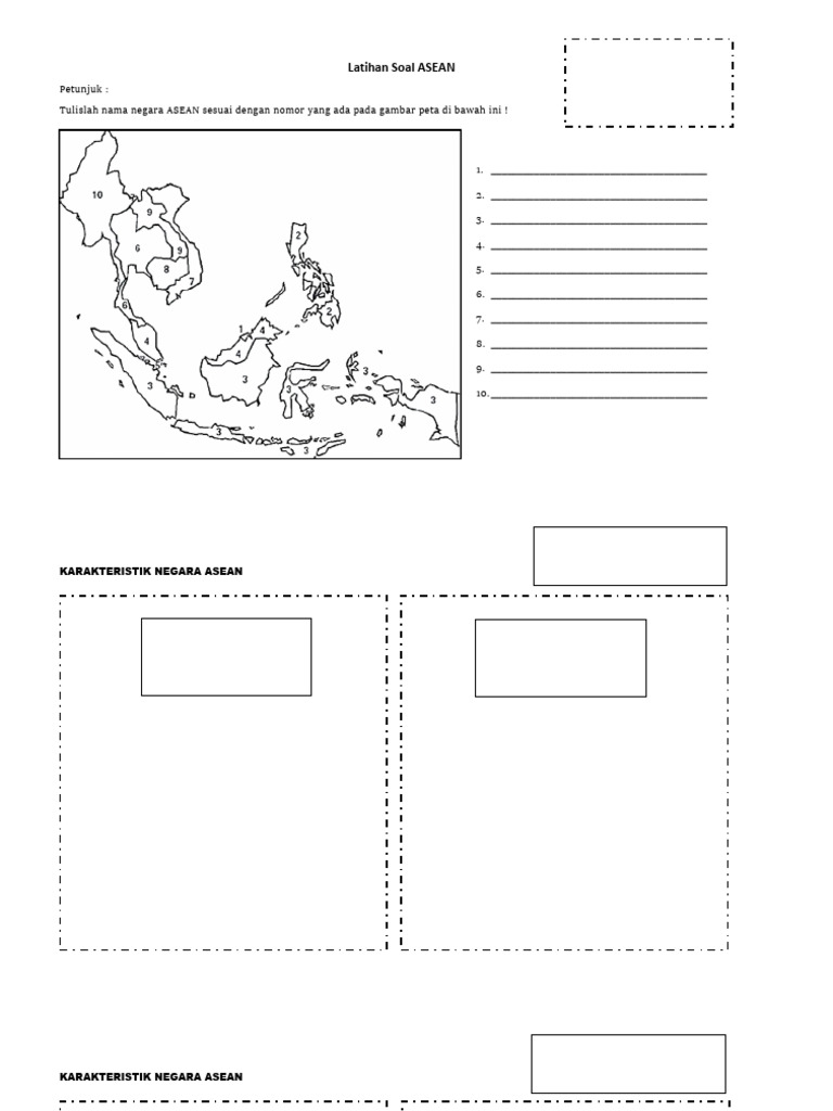 LKPD Peta Asean & Karakteristik negara ASEAN | PDF