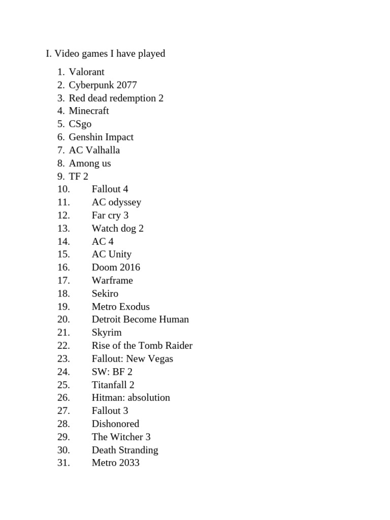 Video Game | PDF