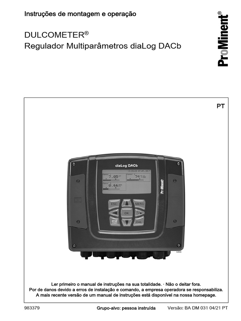 DACb-diaLog-PT Prominent Dosador de Cloro | PDF | Química | Tecnología