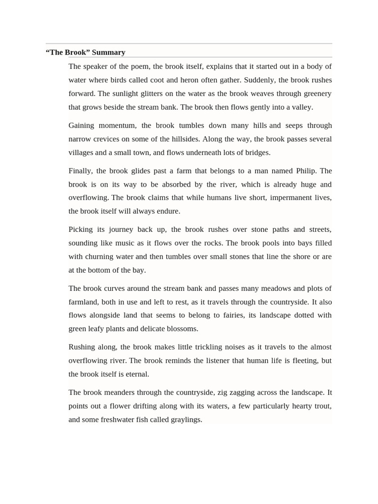 The Brook | PDF