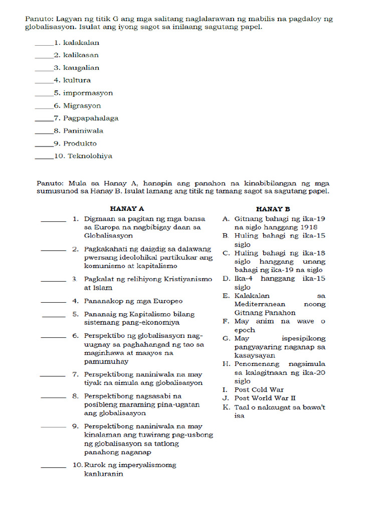 ARAL PAN 10 ACTIVITY NO.3 | PDF