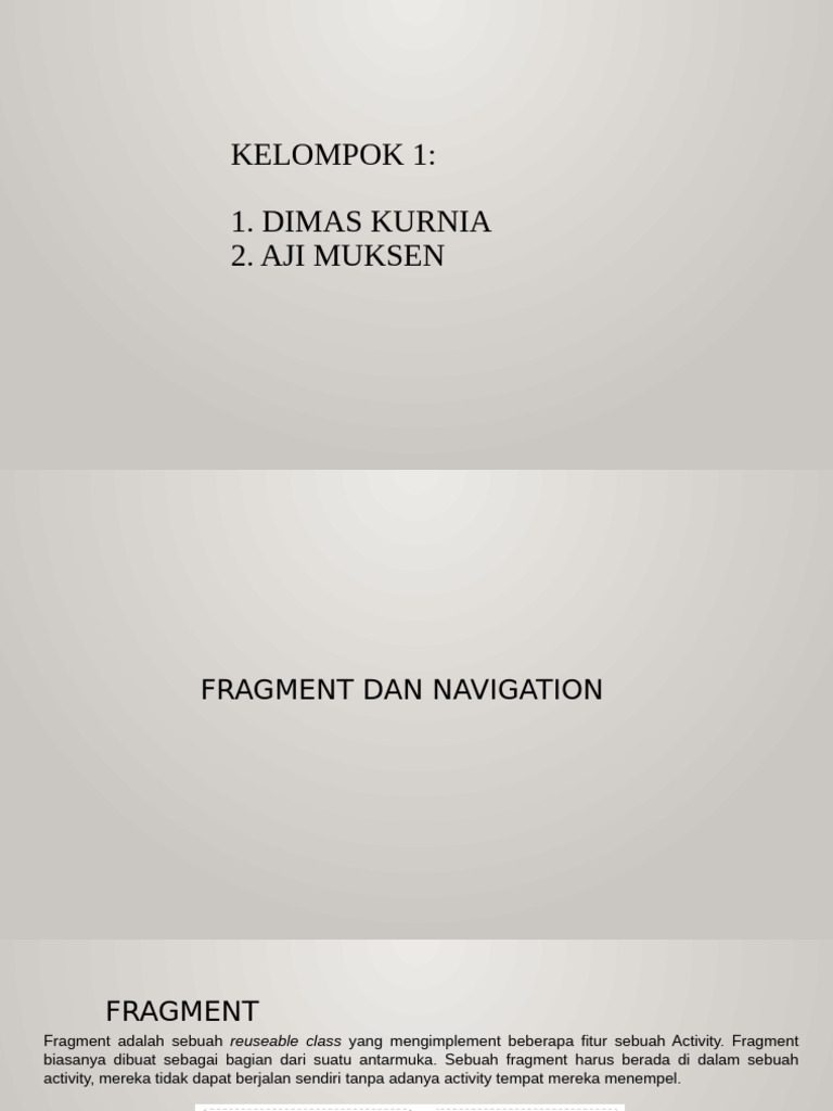 Tgs PPT Fragment Dan Navigation | PDF