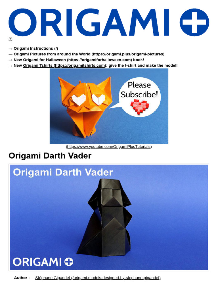 Origami Darth Vader | PDF