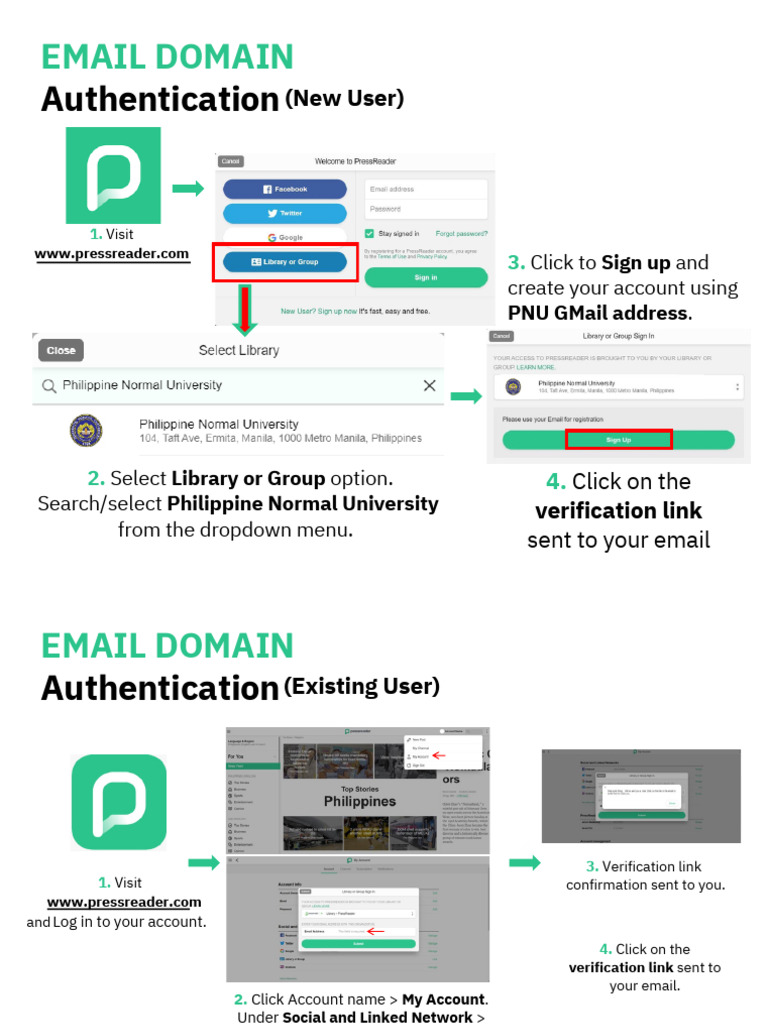 PressReader Domain Authentication Instruction | PDF
