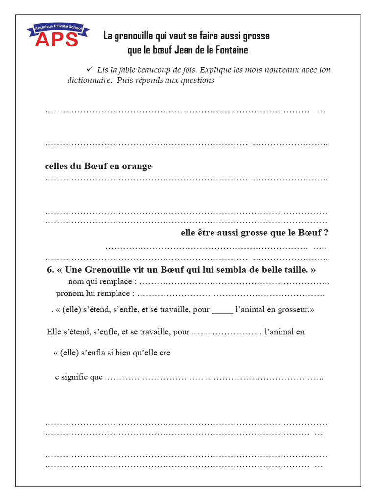 La Grenouille Qui Veut Se Faire Aussi Grosse Que Le Bœuf Jean de La ...