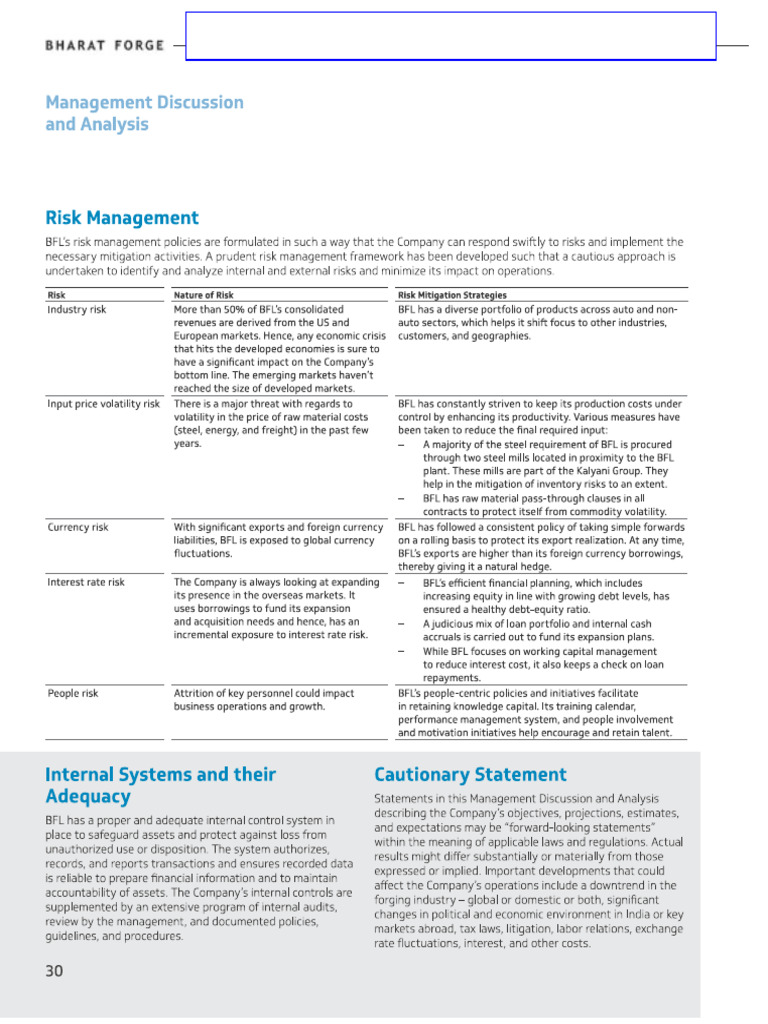 Companies Risk Management Report | PDF