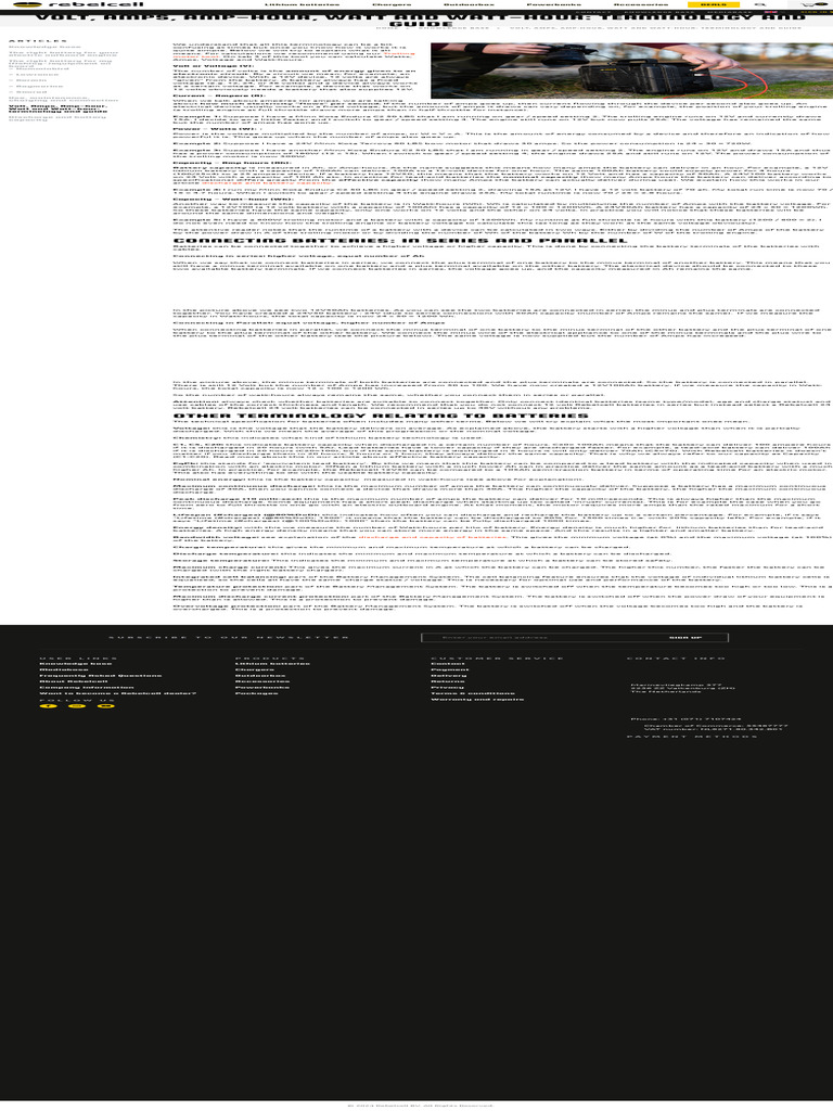 Battery Terminology Explained | PDF | Battery Charger | Electrical Engineering
