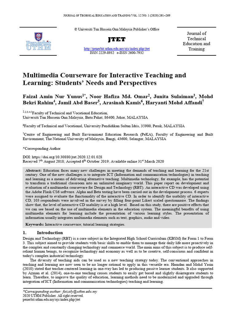 penerbit,+28.+269+Using+Multimedia+Courseware | PDF