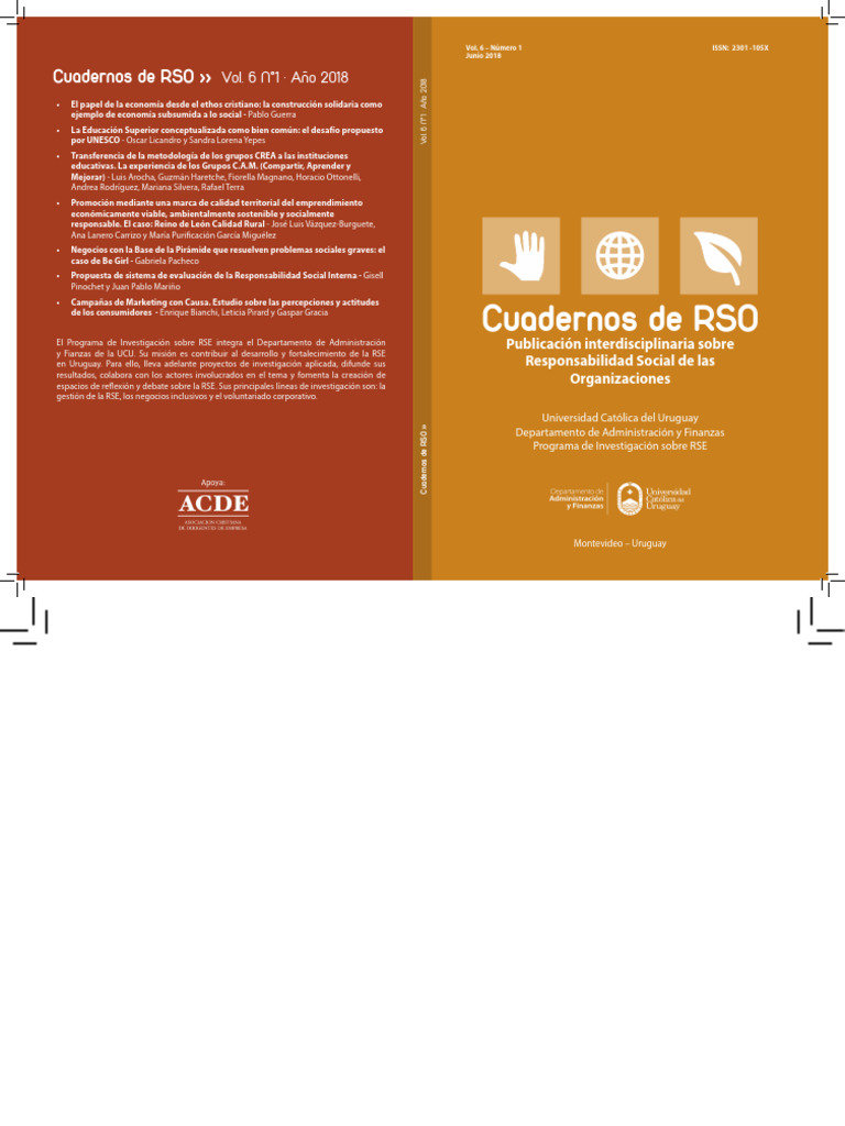 Cuadernos de RSO - Vol 6 N° 1 completo | PDF