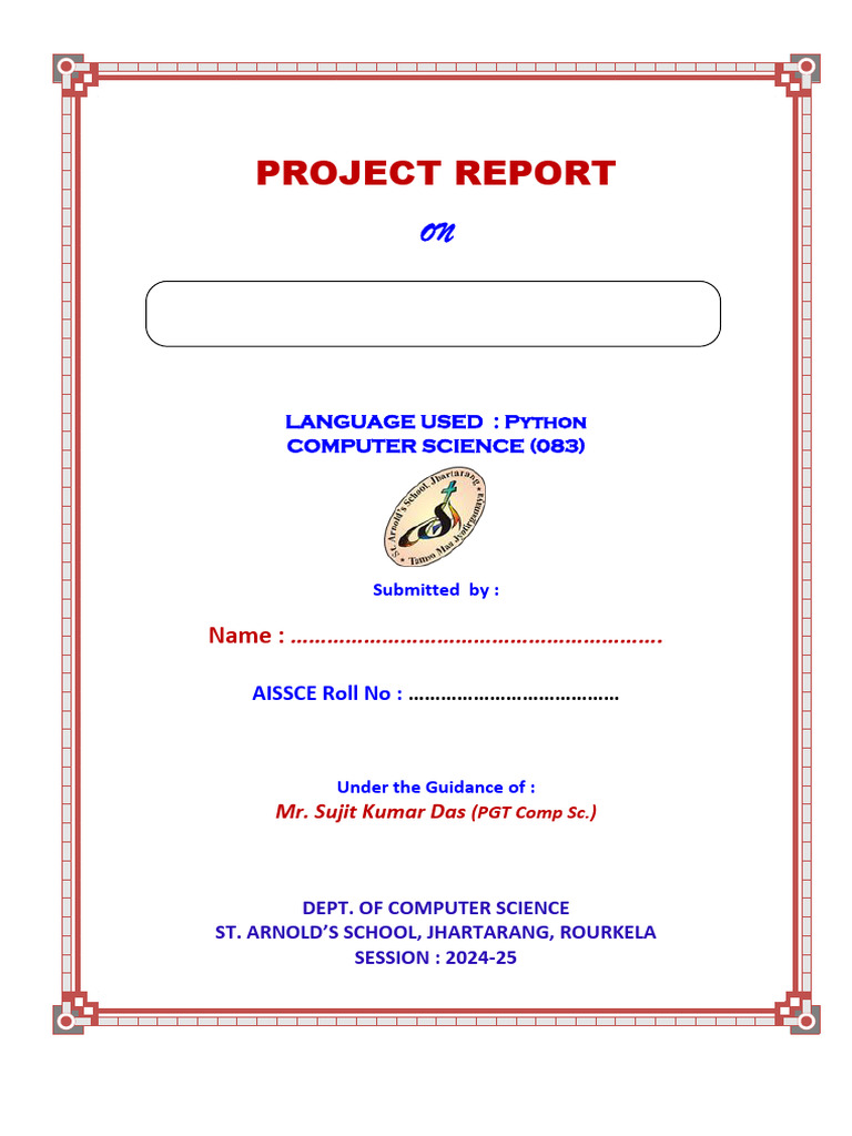 Project Page Design-XII 2024 | PDF