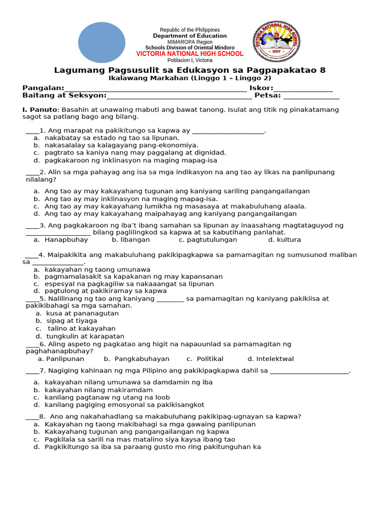 Q2 Esp8 LP Week 12 | PDF