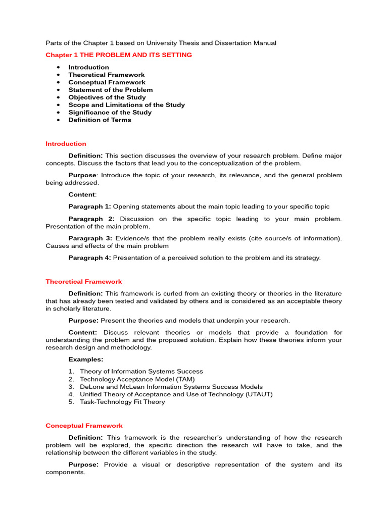 Guide On Writing Chapter 1 | PDF