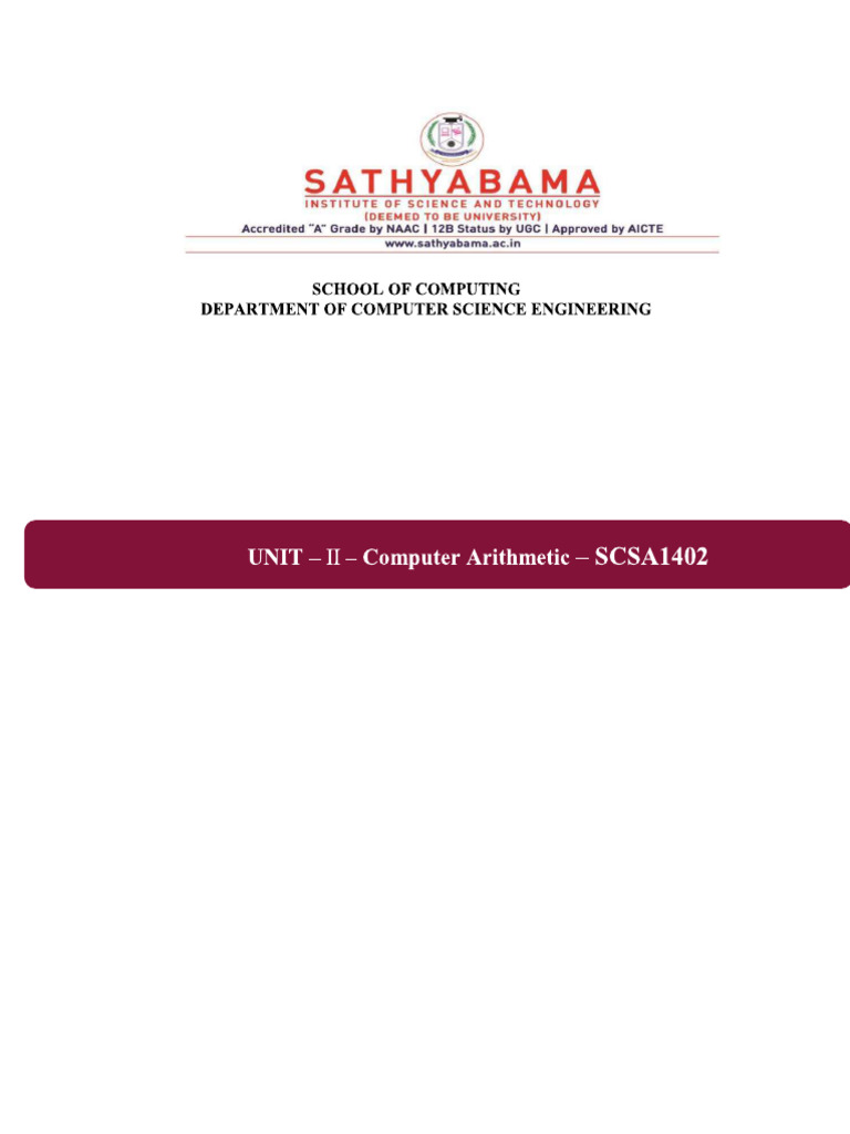 Unit II CA | PDF
