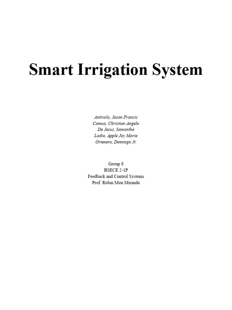 Smart Irrigation System | PDF