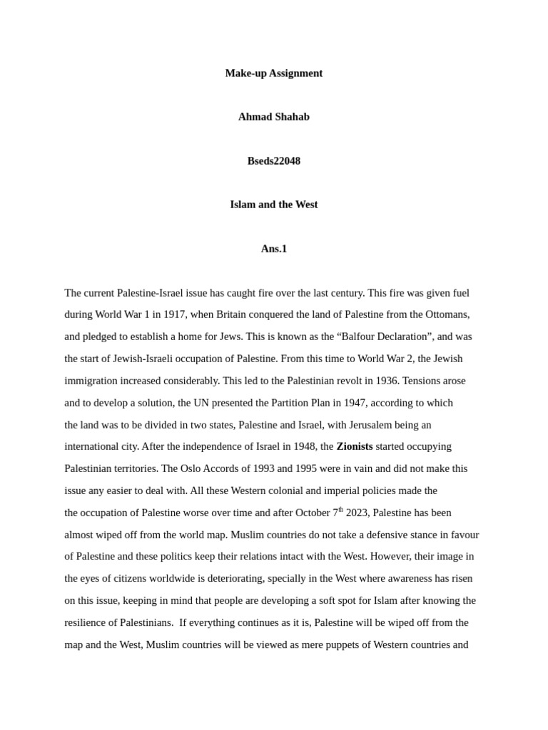 Make Up Assignment, Bseds22048 | PDF