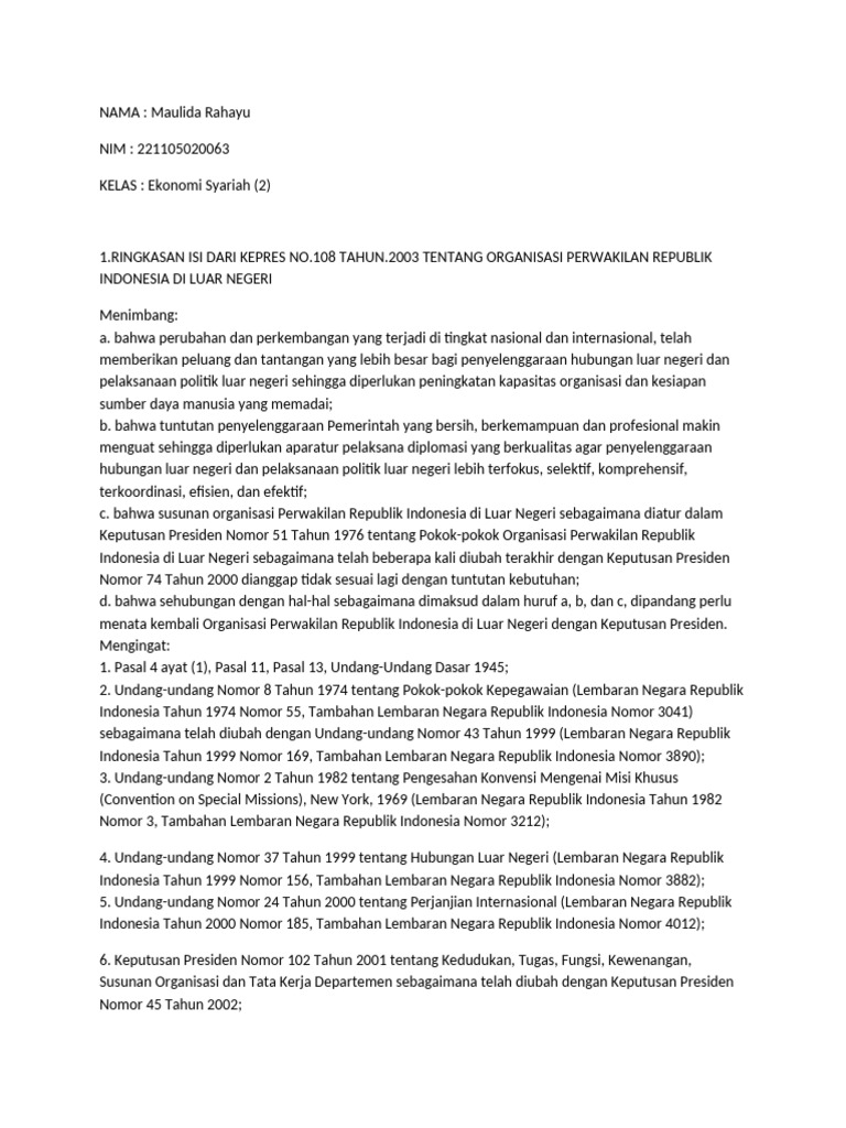 Ringkasan PKN Maulida Rahayu | PDF