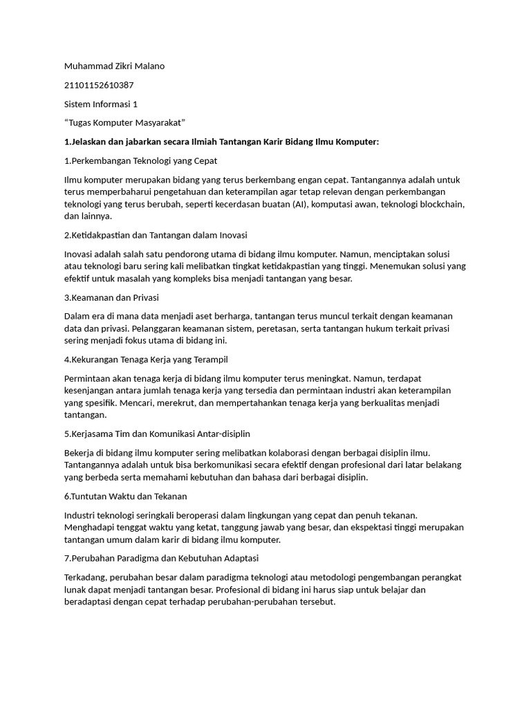 Muhammad Zikri Malano Pert 11 | PDF