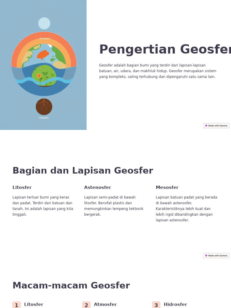 Pengertian Geosfer | PDF
