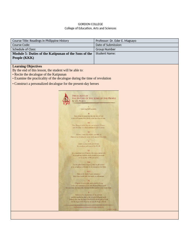 Module 5 Readings in Philippine History | PDF
