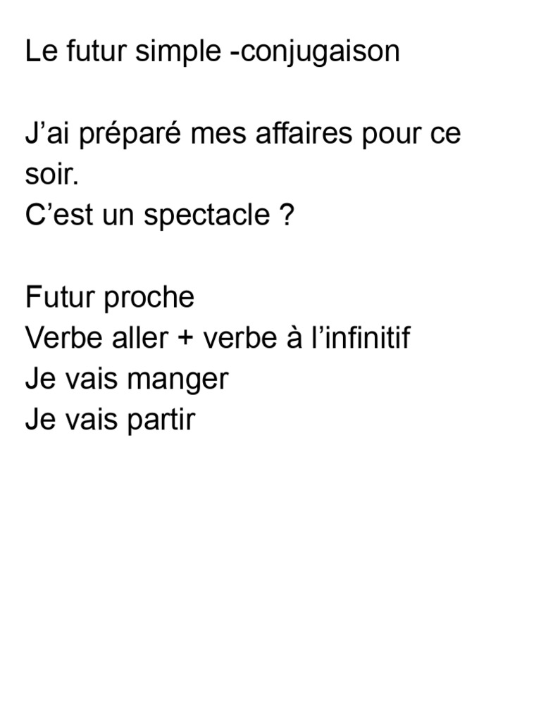 Futur Simple | PDF