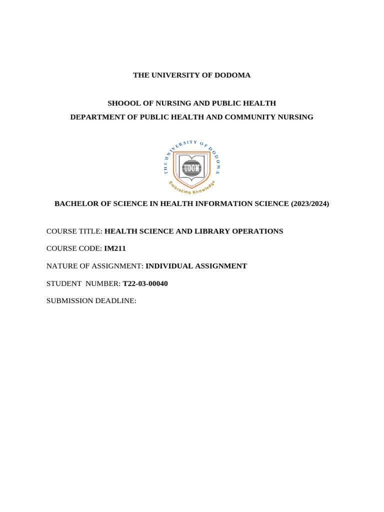 IM211 Assignment1 | PDF