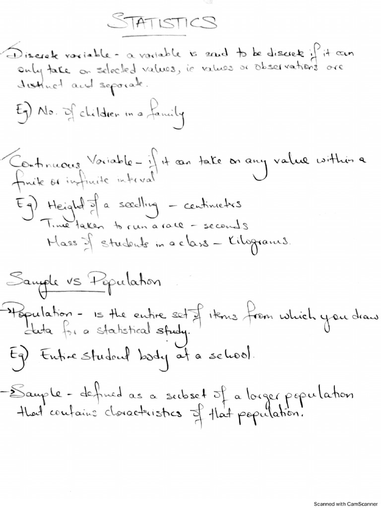 Statistics Part 1 | PDF Statistics Part 1 | PDF
