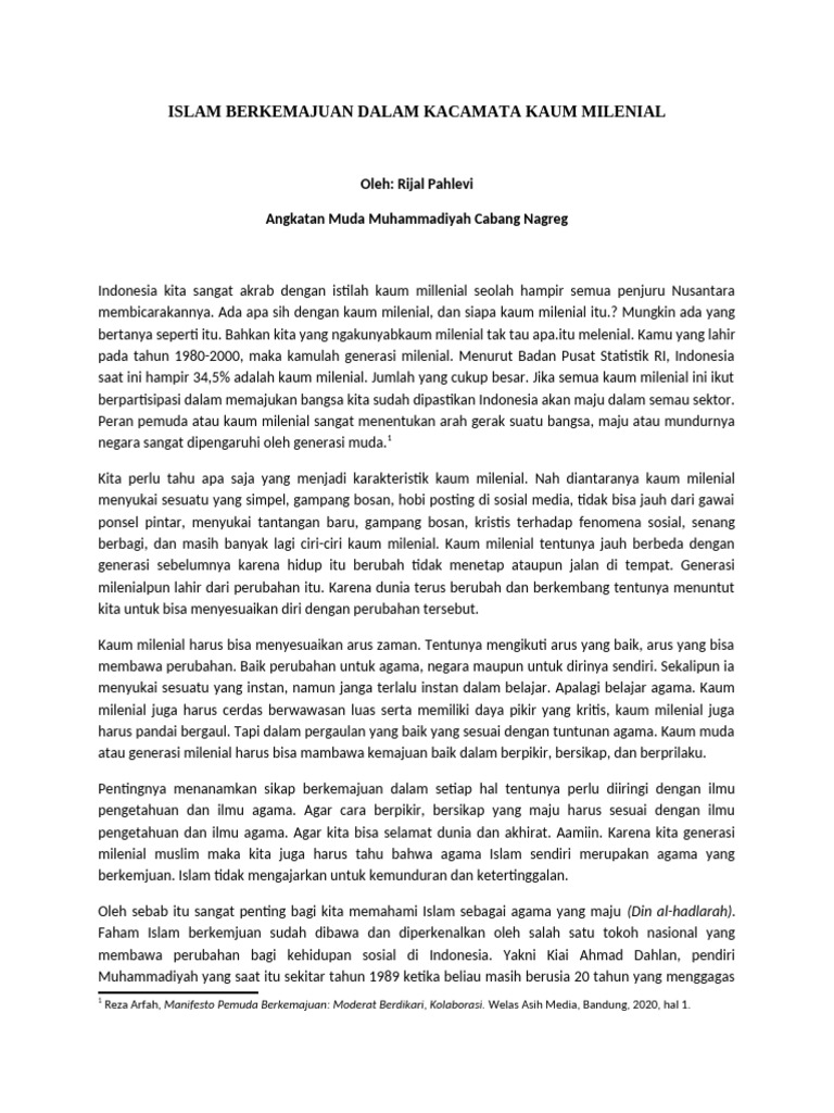 Islam Berkemaju-Rijal Pahlevi | PDF