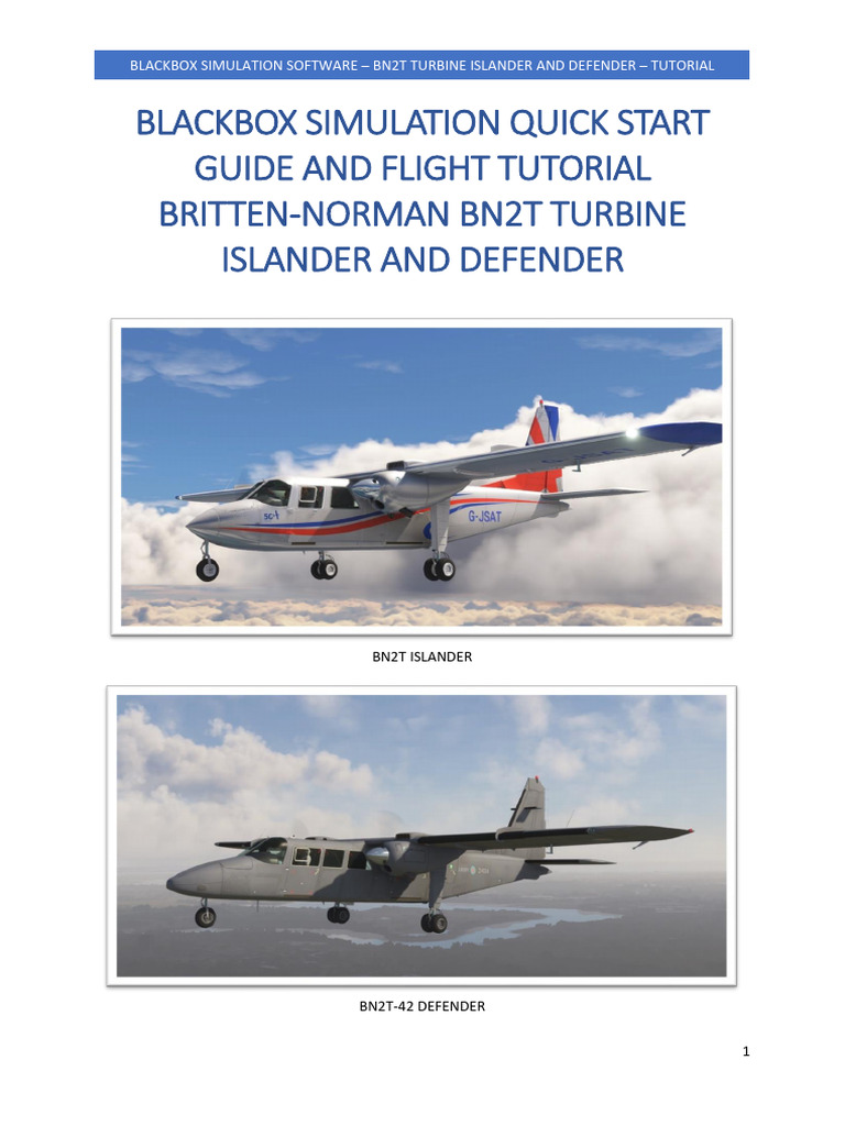 Blackbox BN2T Islander Tutorial | PDF | Aviation | Aircraft