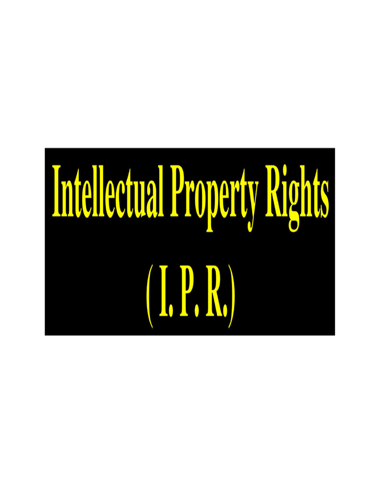 Fundamentals of IPR | PDF