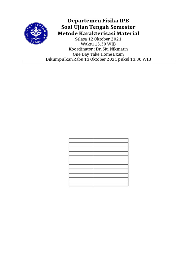 Soal Uts MKM 2021 | PDF