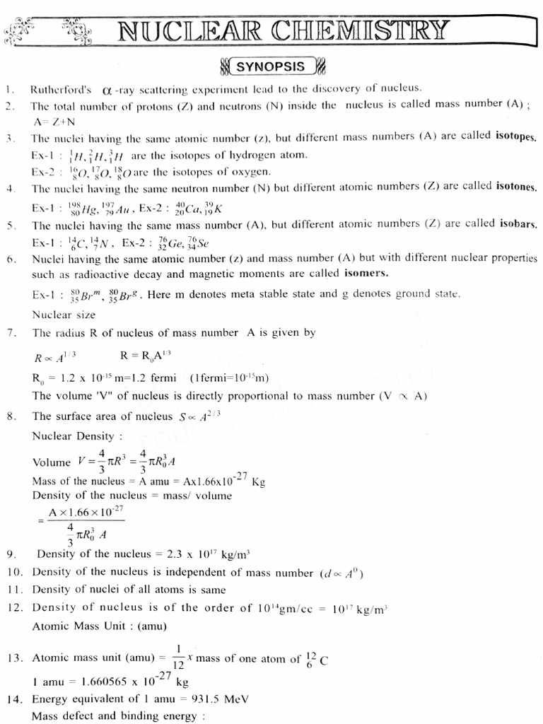 Nuclear Chemistry | PDF