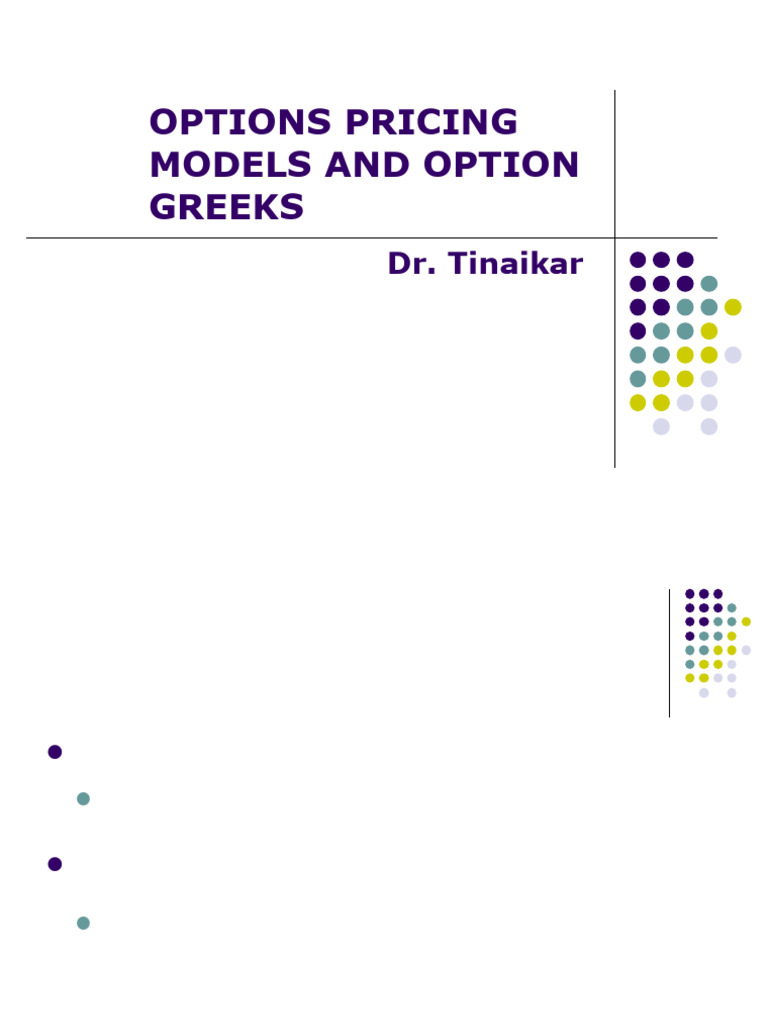 10.options Pricing Models & Options Greeks..2024 | PDF