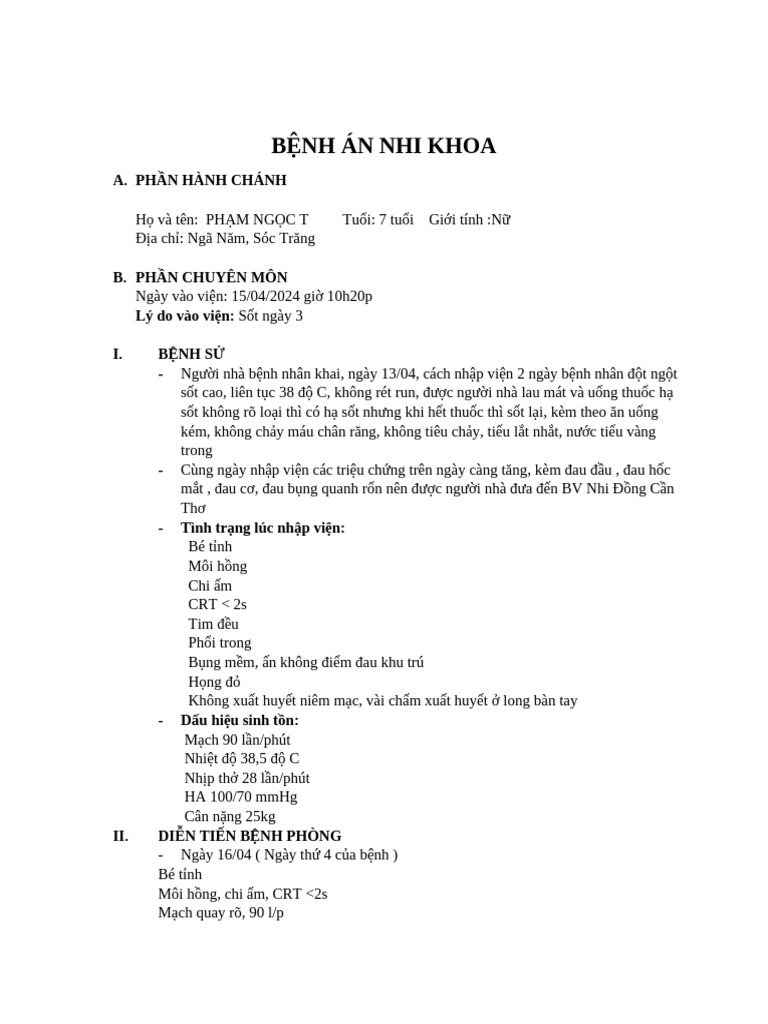 BỆNH SXH - Copy | PDF