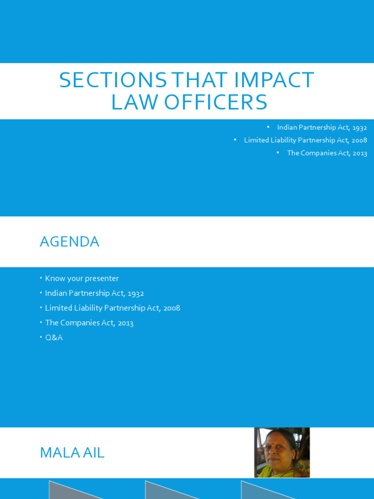 Modue 2 SR No 3 The Partnership Act 1932 Companies Act LLP 13th and 14th July 2024 | PDF