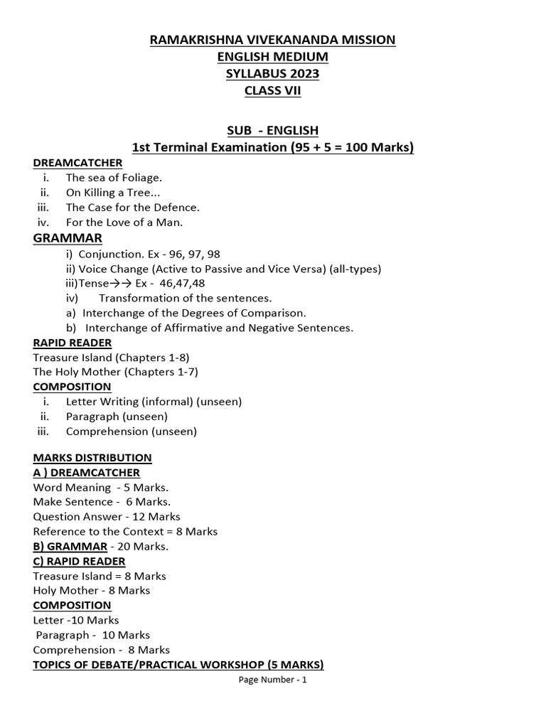 Class VII e | PDF