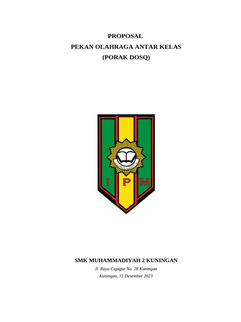 Proposal Porak 2024 | PDF