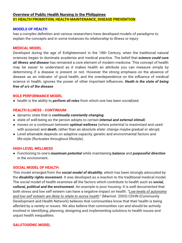 Mendo - L1 - Overview of PHN in The PH | PDF