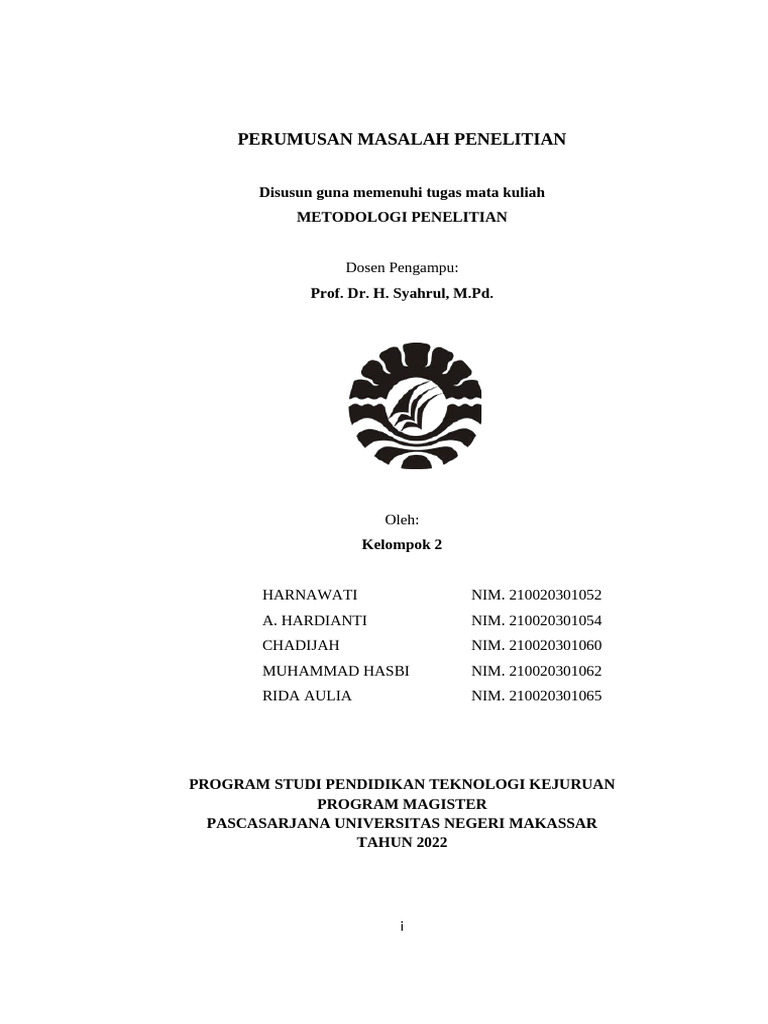 Tugas MAKALAH METODOLOGI PENELITIAN | PDF
