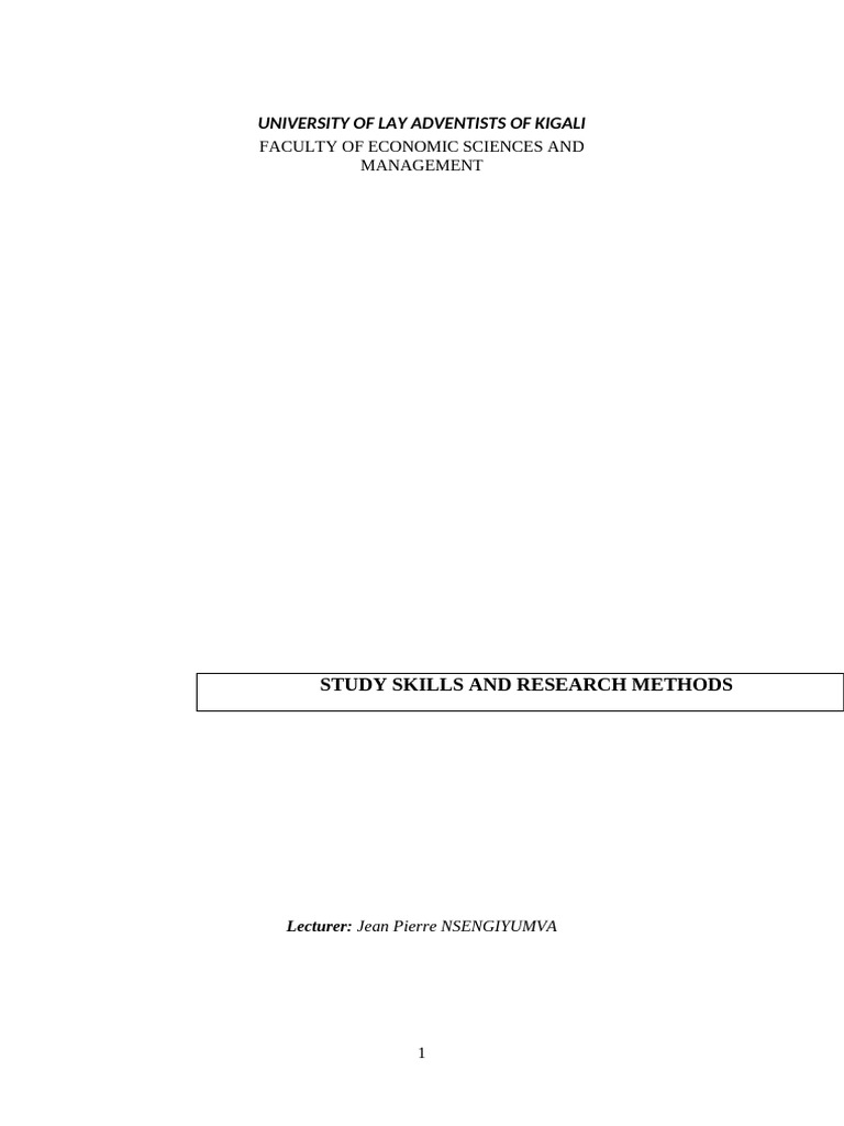 Study Skills (Handout) | PDF