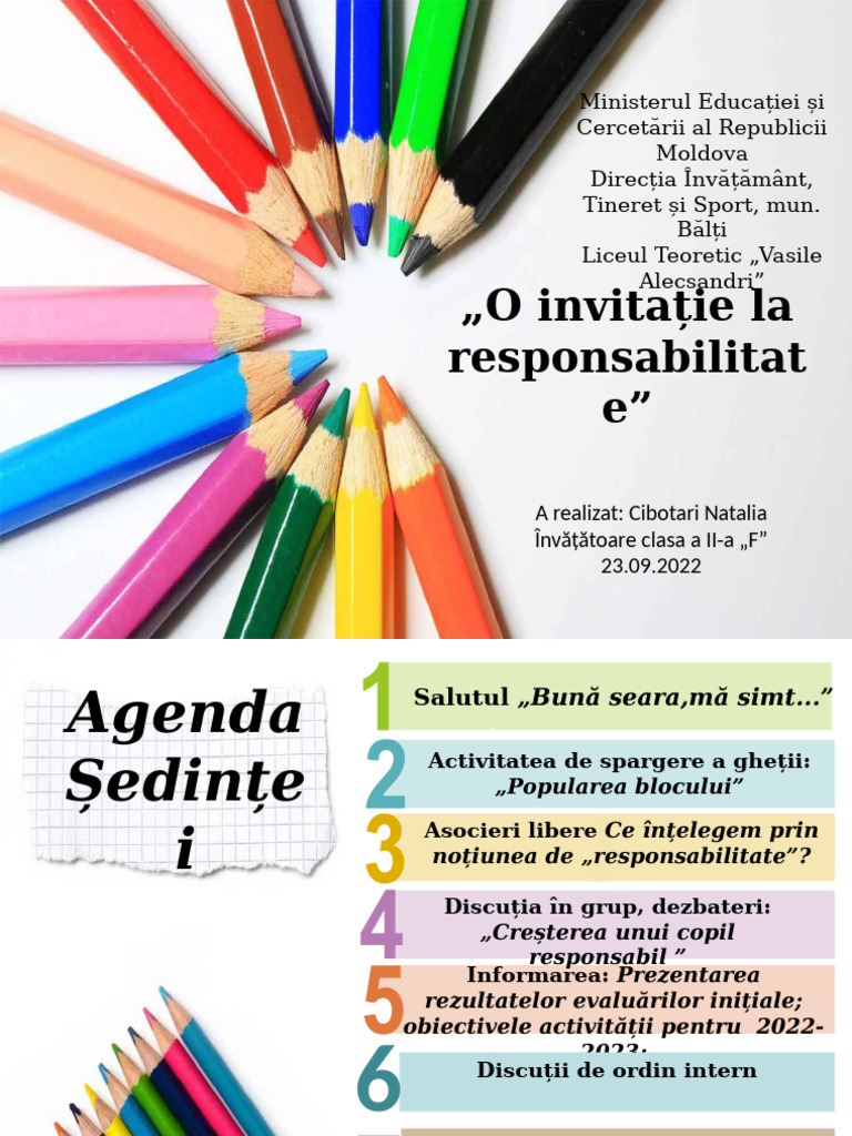 Sedinta 1 Cl2 Responsabilitatea | PDF