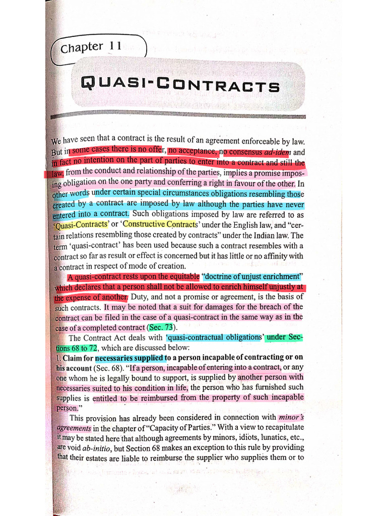 Quasi Contract | PDF