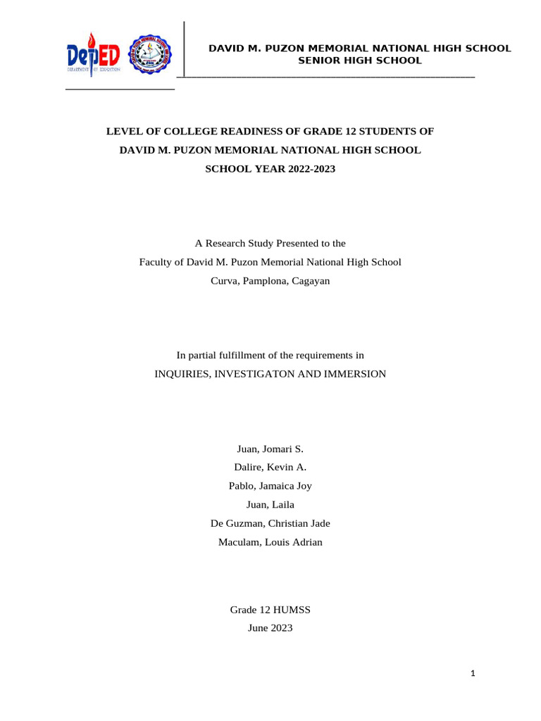 Research Final Manuscript - 104859 | PDF