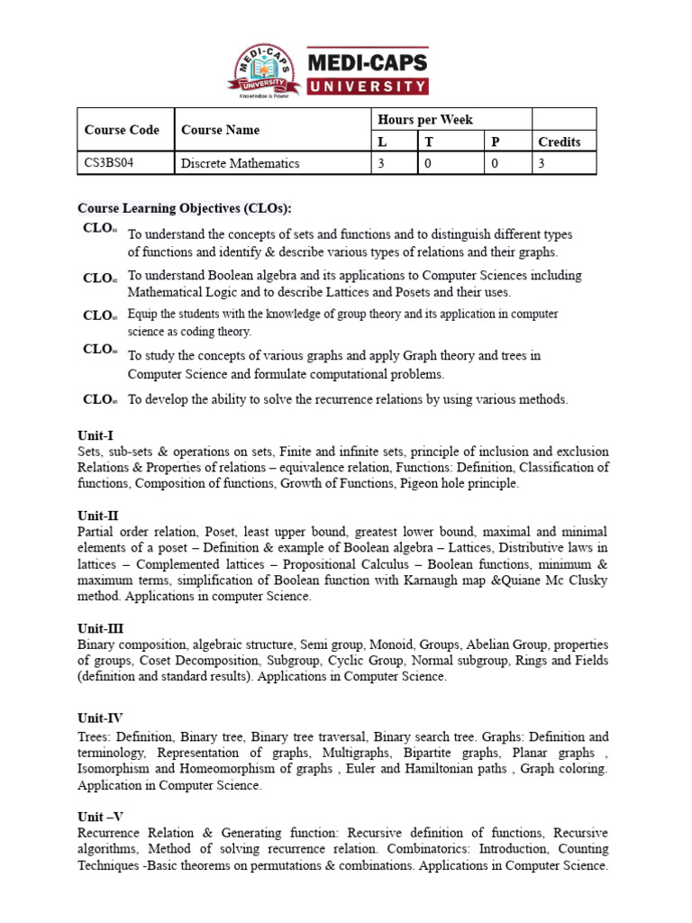 3rd Sem Syllabus | PDF