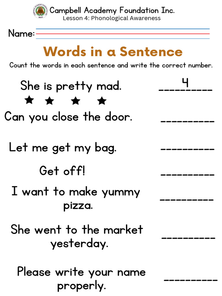 Orange Simple Illustrative Action Verbs Worksheet | PDF