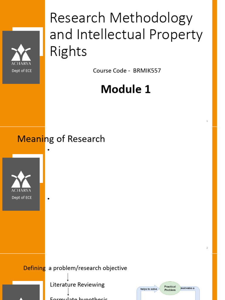 RMIPR Module-1 | PDF