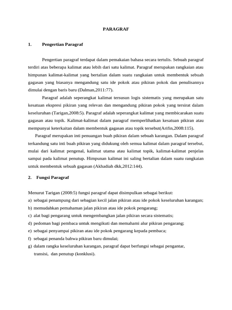 Pengertian Paragraf | PDF