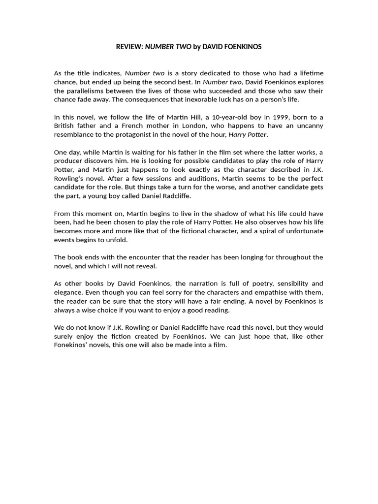 REVIEW Number Two | PDF