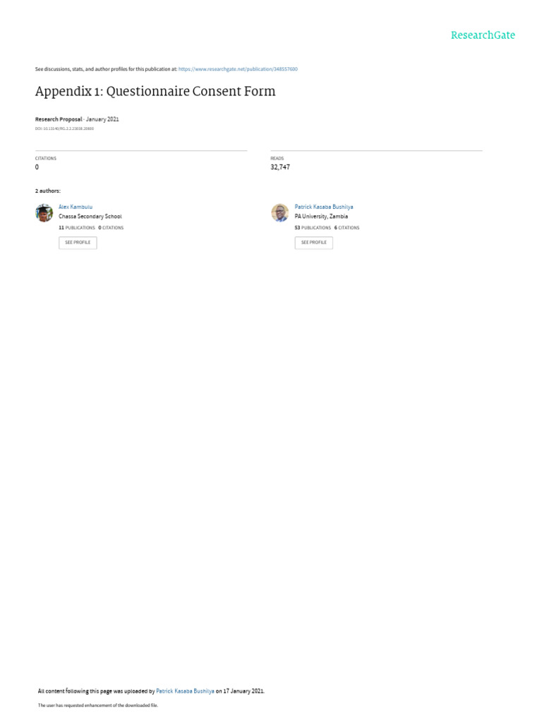 Appendix1 ConsentForm | PDF